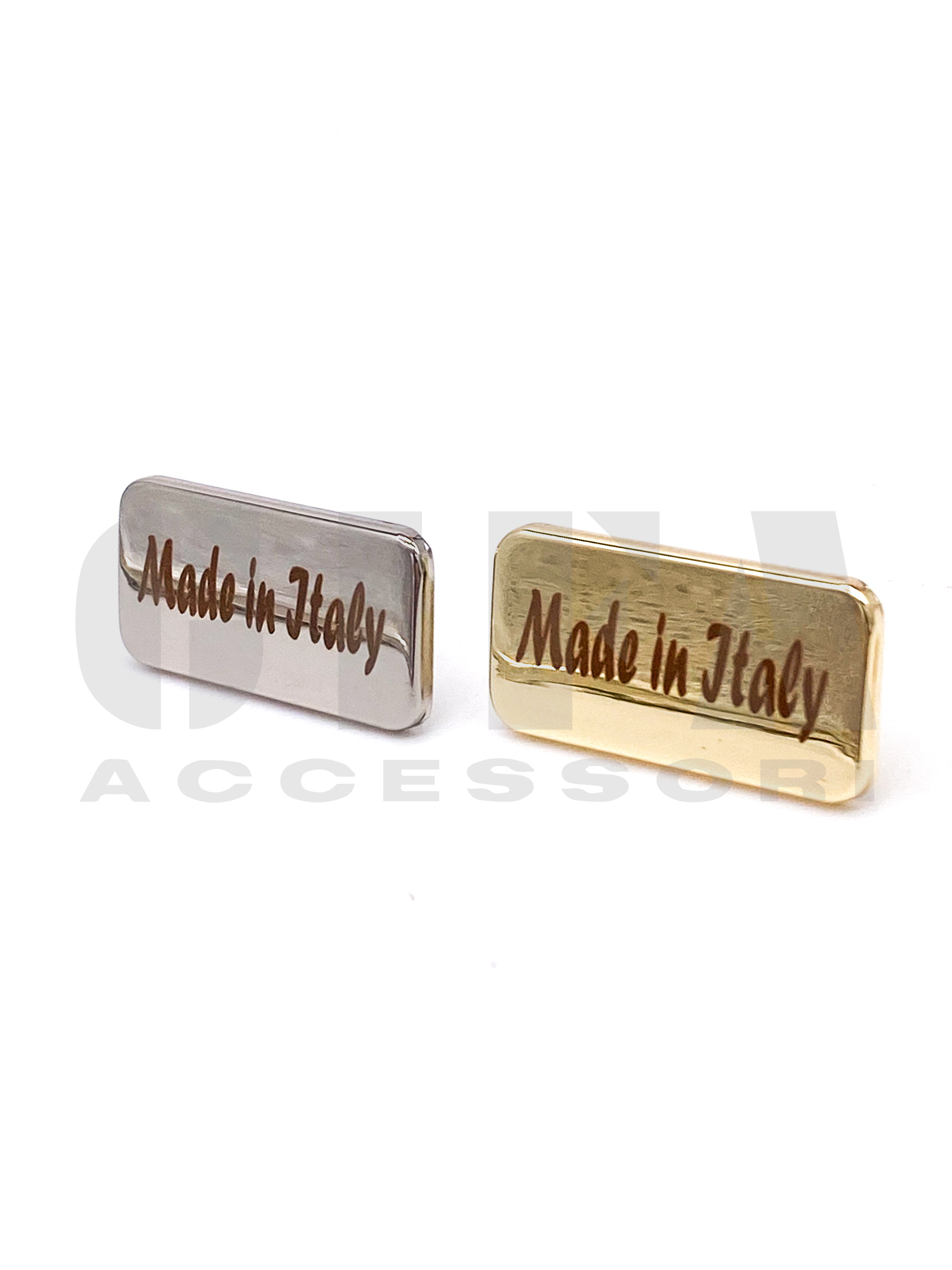 Targhetta in zama con alette 3 cm x 1,5 cm logo Made in Italy – GIFA ...